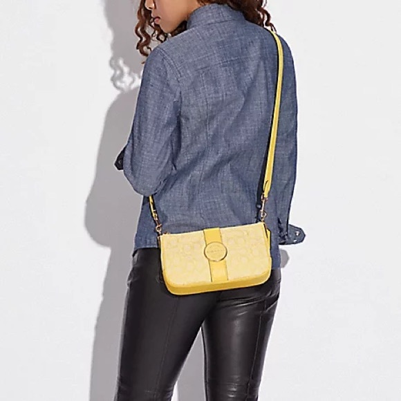 Coach | Bags | Nwtcoach Lonnie Baguette In Signature Jacquardcoach ...